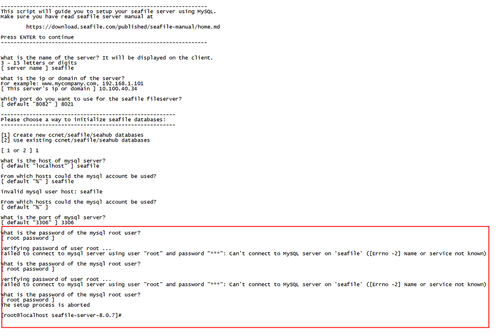 What is the password of the mysql root user? - 服务器问题 - Seafile 用户论坛